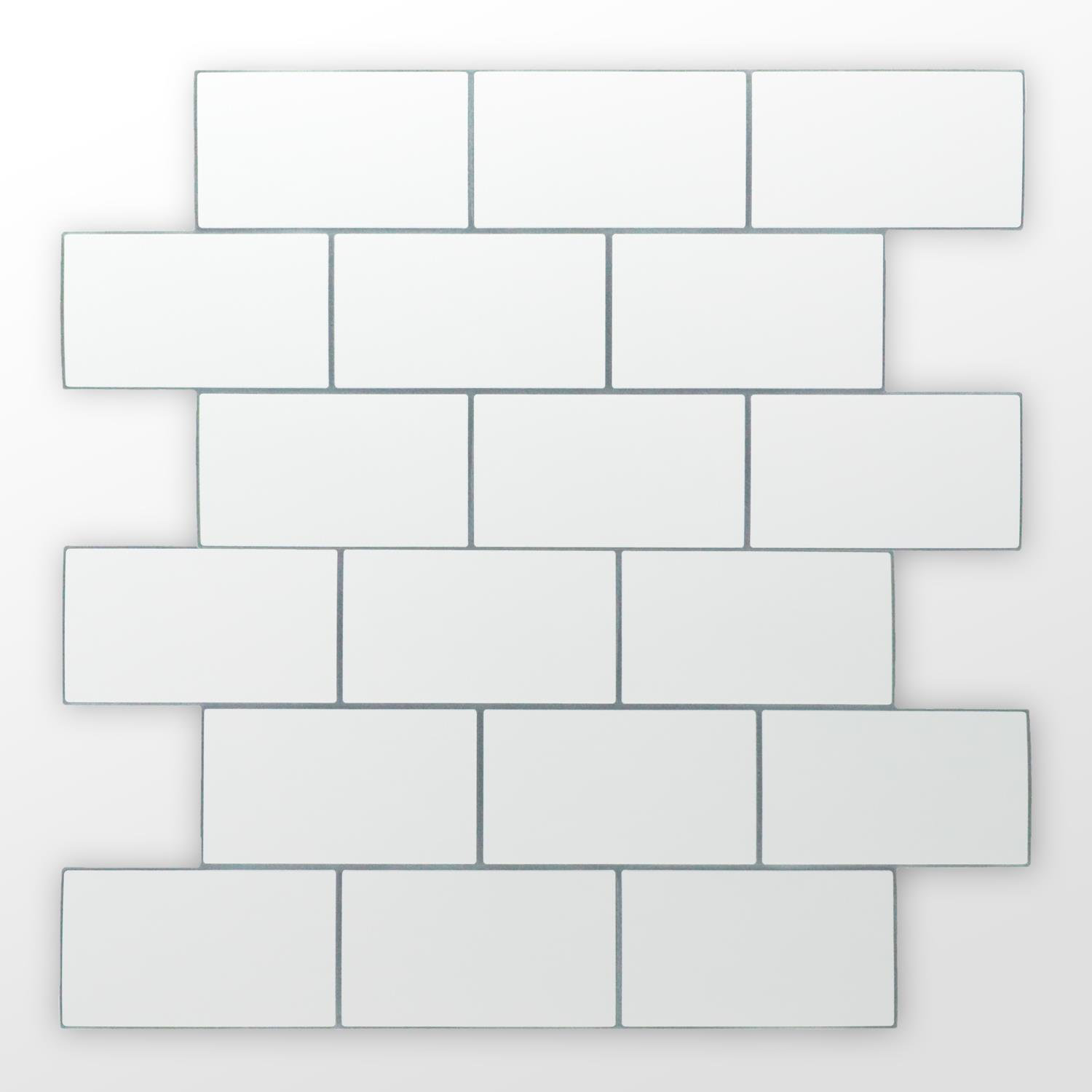 Walplus 6" x 12" PVC Peel & Stick Subway Tile | Wayfair