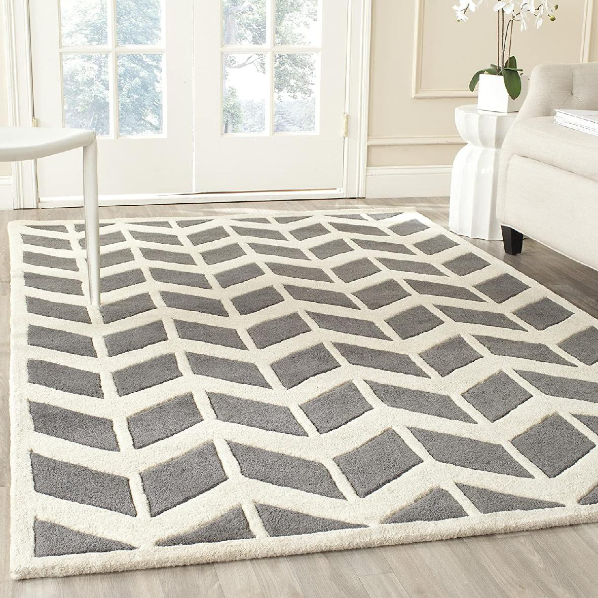 George Oliver Diren Hand Tufted Wool Chevron Rug & Reviews | Wayfair