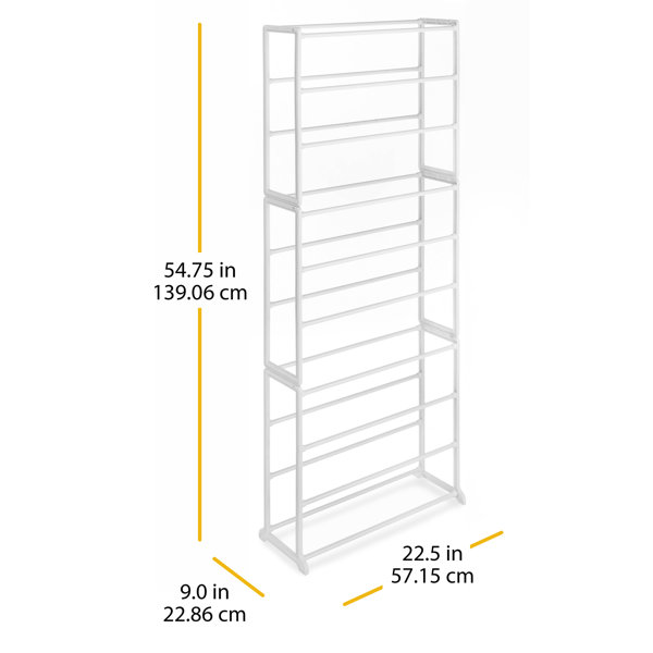 Rebrilliant Floor 10-Tier 30 Pair Shoe Rack & Reviews | Wayfair