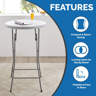 Naomi Home 32" Round High Top Folding Cocktail Table - Portable Bar ...