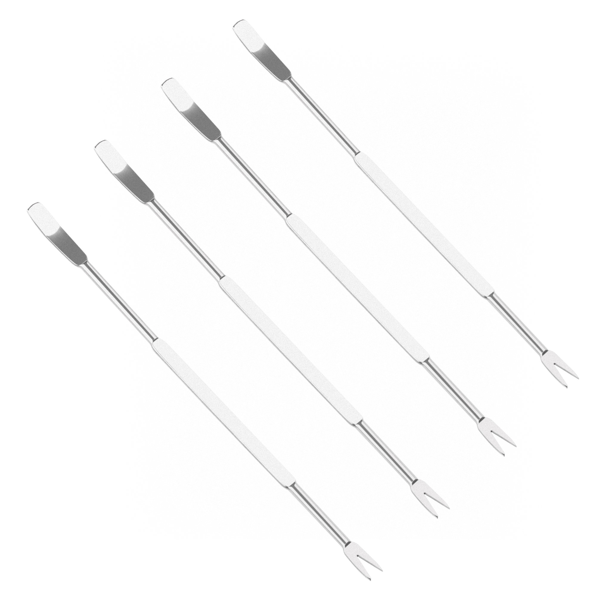 Creole Feast 4 Pieces Stainless Steel Seafood Forks, Silver | Wayfair