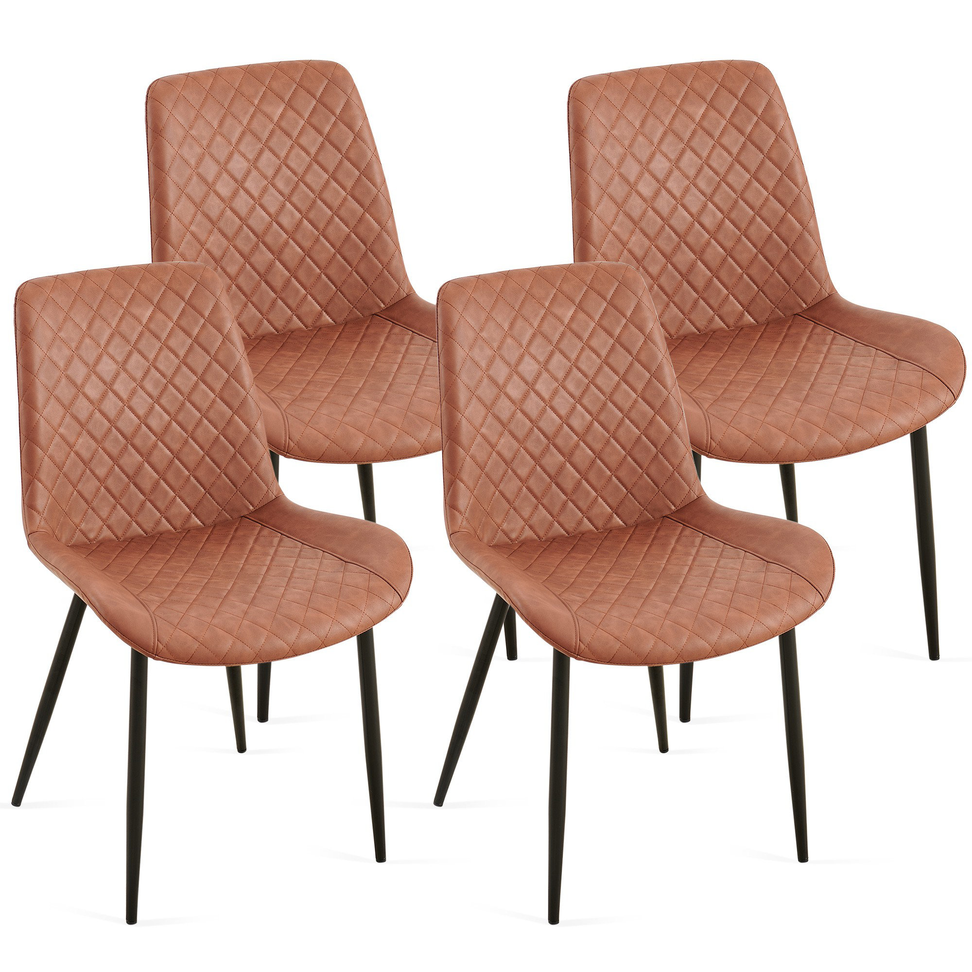 Corrigan Studio® Set of 4 PU Leather Dining Chairs | Wayfair