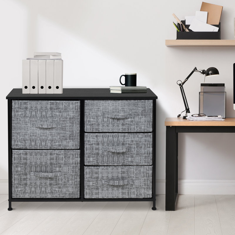 Sorbus 5 Drawers Dresser with Steel Frame and Wood Top & Reviews | Wayfair