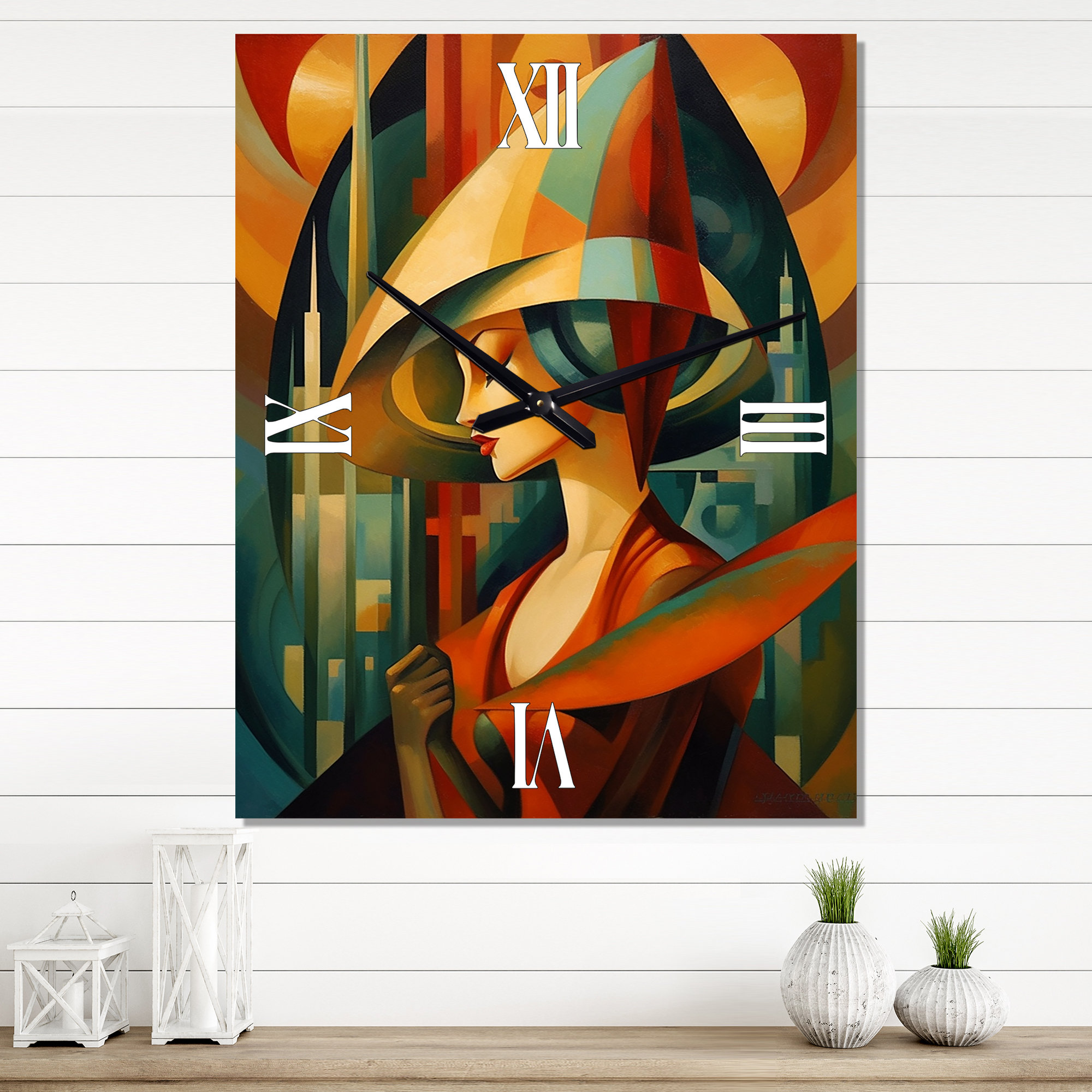 Design Art Streamlined Future Art Deco Woman Portrait I - Fashion Woman ...