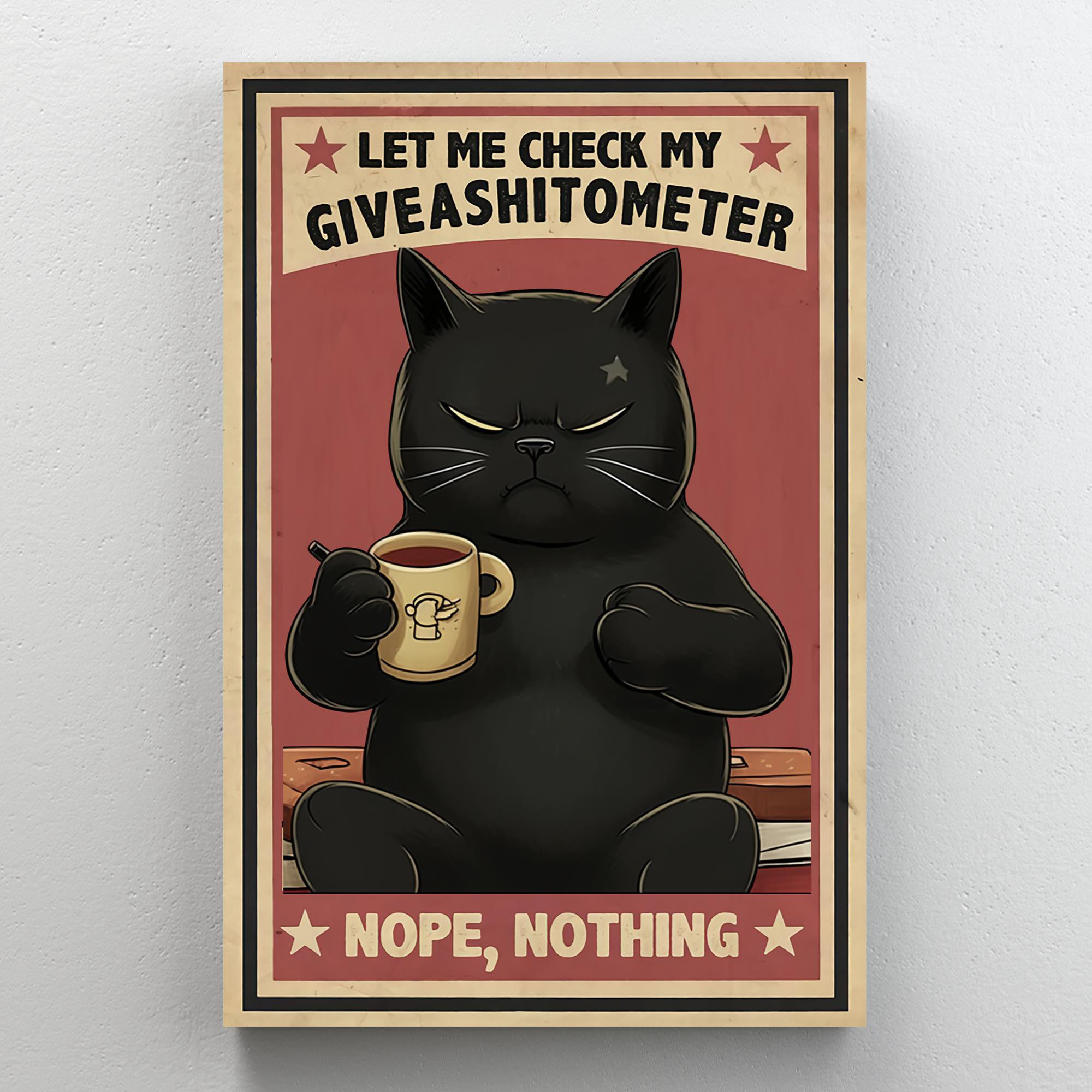 Trinx Black Cat Giveashitometer - 1 Piece Rectangle Grap Black Cat ...