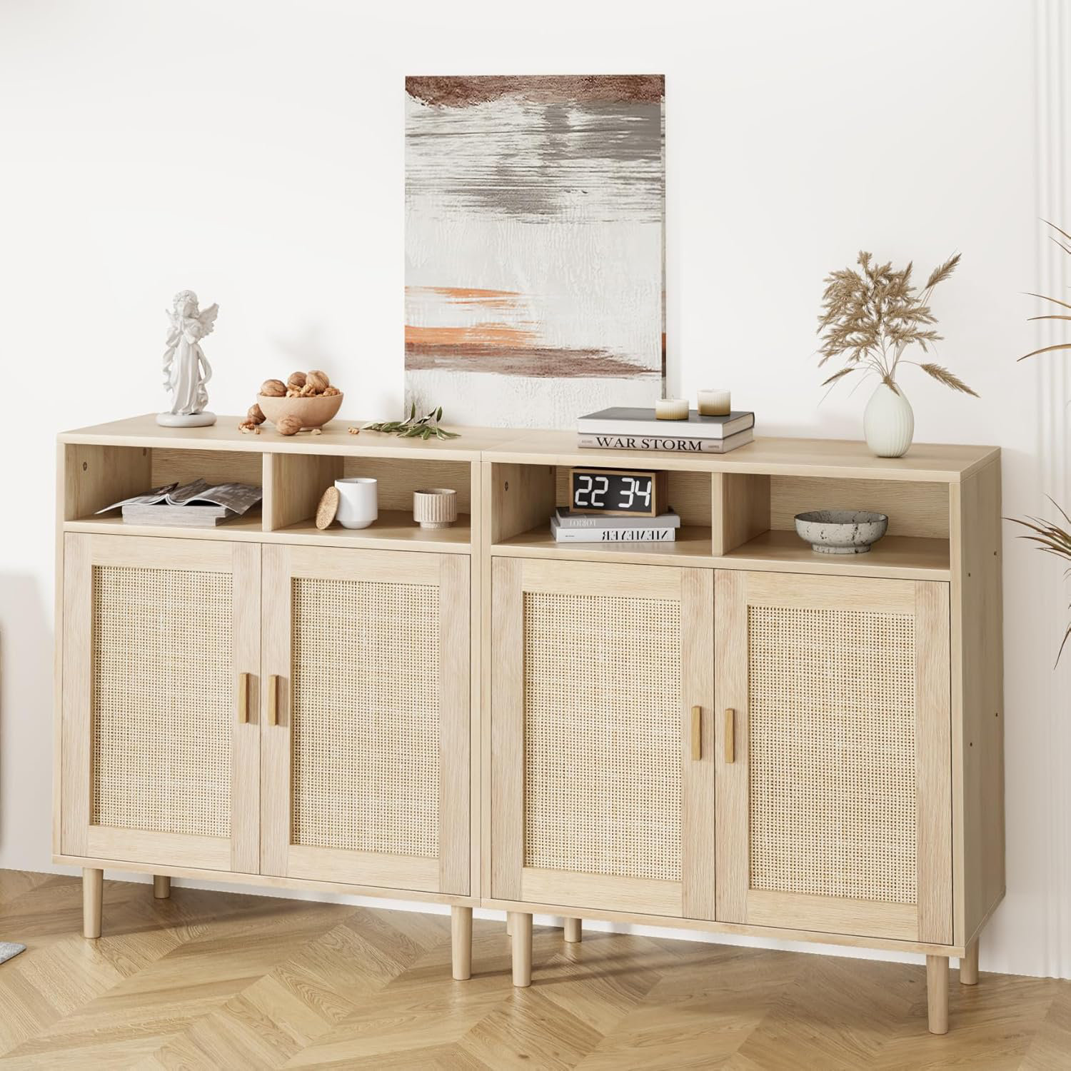 Bay Isle Home™ Sideboard Buffet Cabinet with Double Grass Vine Gate ...