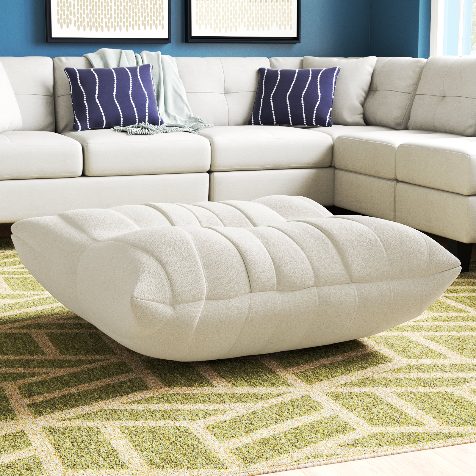 Viv + Rae™ Landwehr Fabric Ottoman, Soft Floor Pouf Ottoman Lazy ...