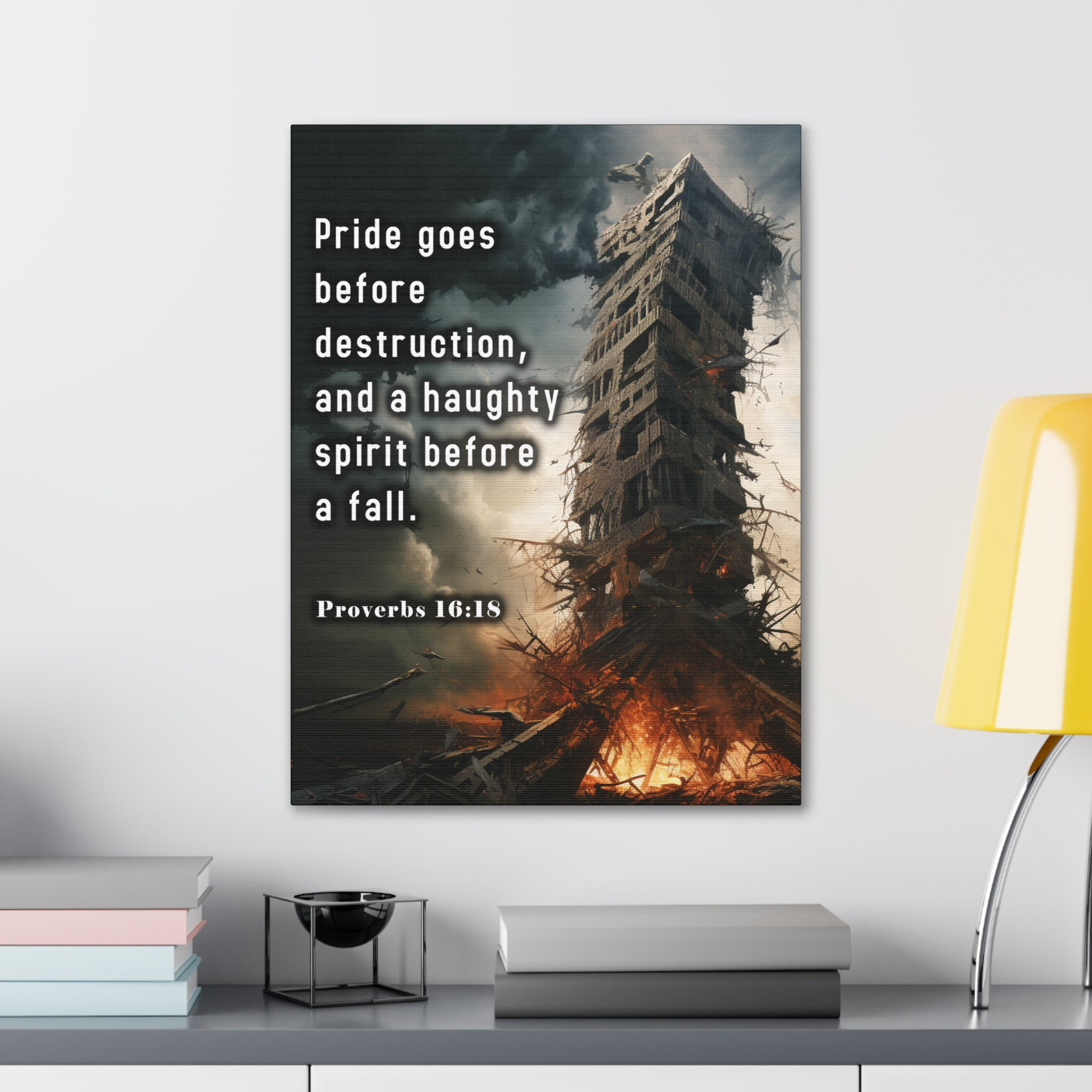 Trinx Pride Before Fall Proverbs 16:18 Christian Wall Art Print - Wayfair Canada
