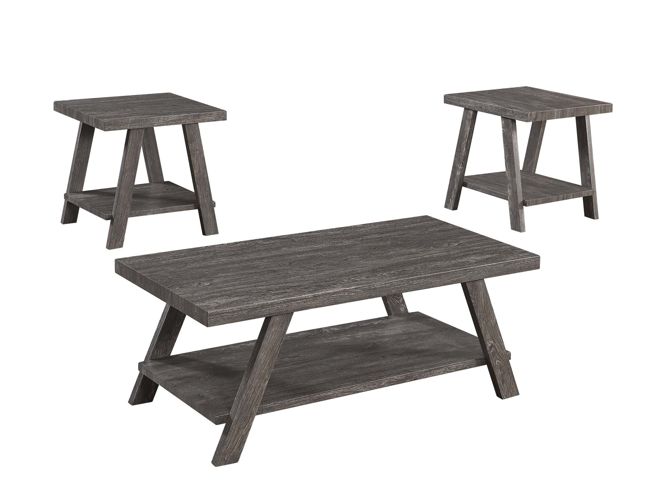 Latitude Run® 3PC Coffee Table Set With Built-In Storage, Wood Grain ...