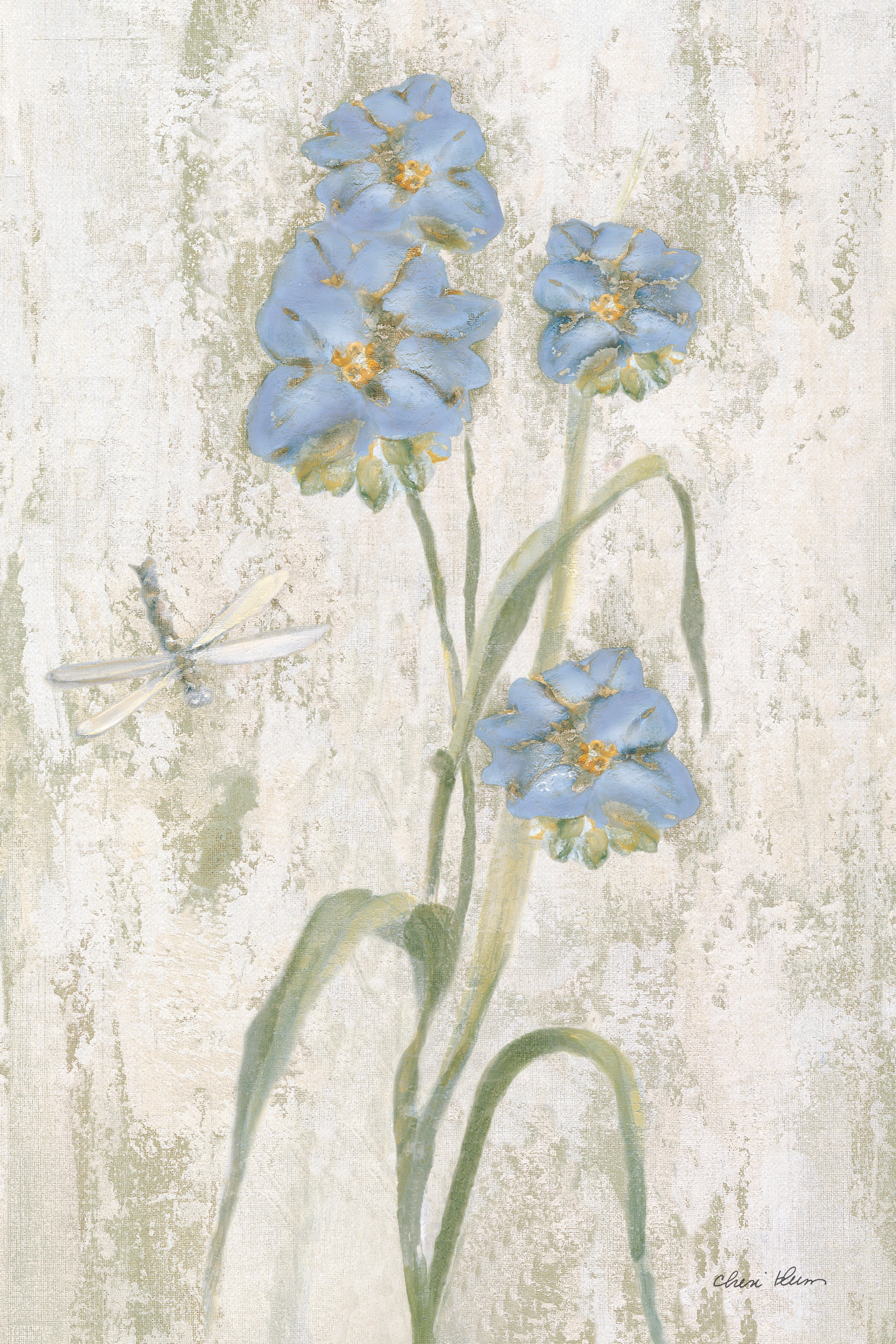 August Grove® Blue Field Flowers Crop by Cheri Blum - Print | Wayfair