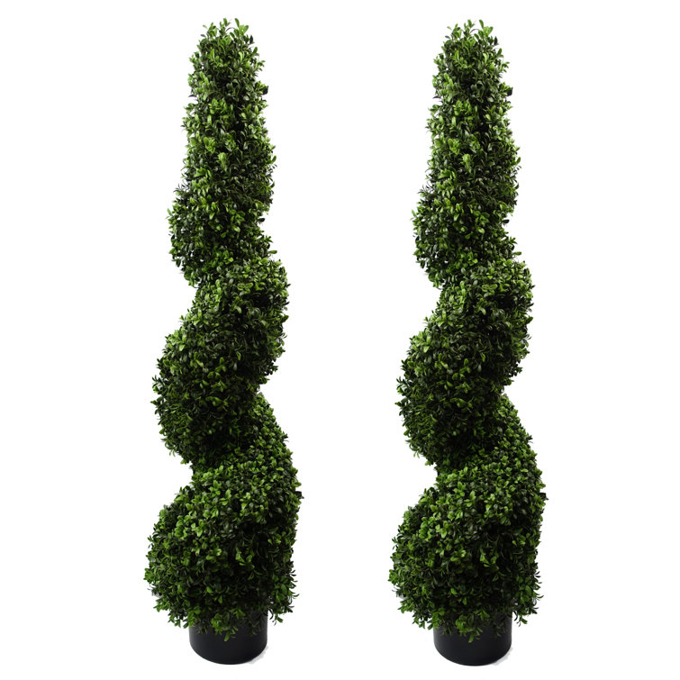 Leaf 120cm Faux Boxwood Topiary in Pot Liner | Wayfair.co.uk