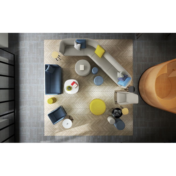 Friant Pog II Fabric Pouf with Round Shape, Upholstery, Flexibility ...