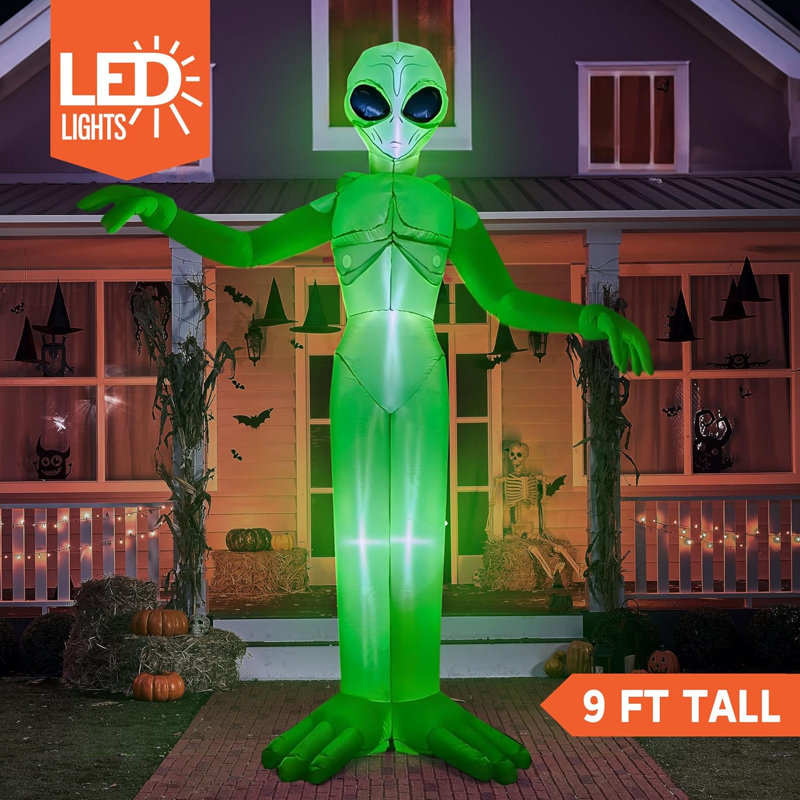 The Holiday Aisle® 9 FT Tall Halloween Inflatable Decoration Outside ...