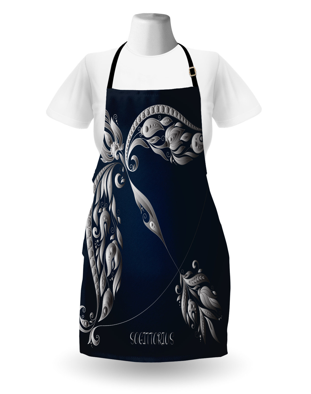 East Urban Home Sagittarius Apron Unisex, Bow Arrow Motif, Adult Size ...