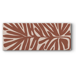 Red Barrel Studio® Terra Cotta Block Palms IV On Canvas Print | Wayfair