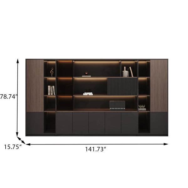 Latitude Run® 141.73"The storage cabinet and filing cabinet in the ...