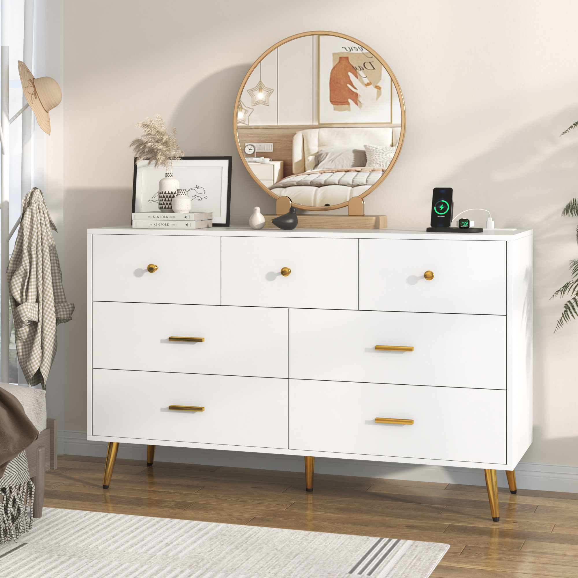 Mercer41 7 Drawer Dresser With Charging Station And Side Pocket ...