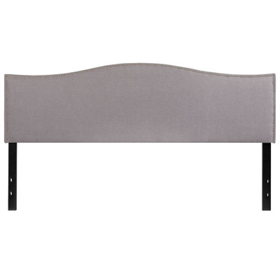 Charlton Home® Fitzsimmons Arched Upholstered Headboard with Accent ...