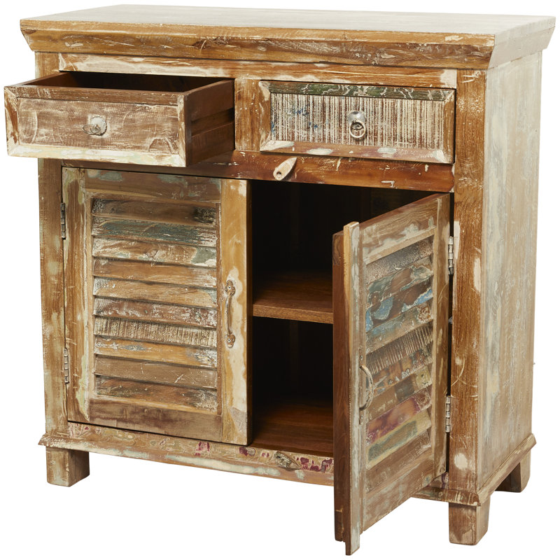 Foundry Select Denroy Rustic Wood Cabinet | Wayfair