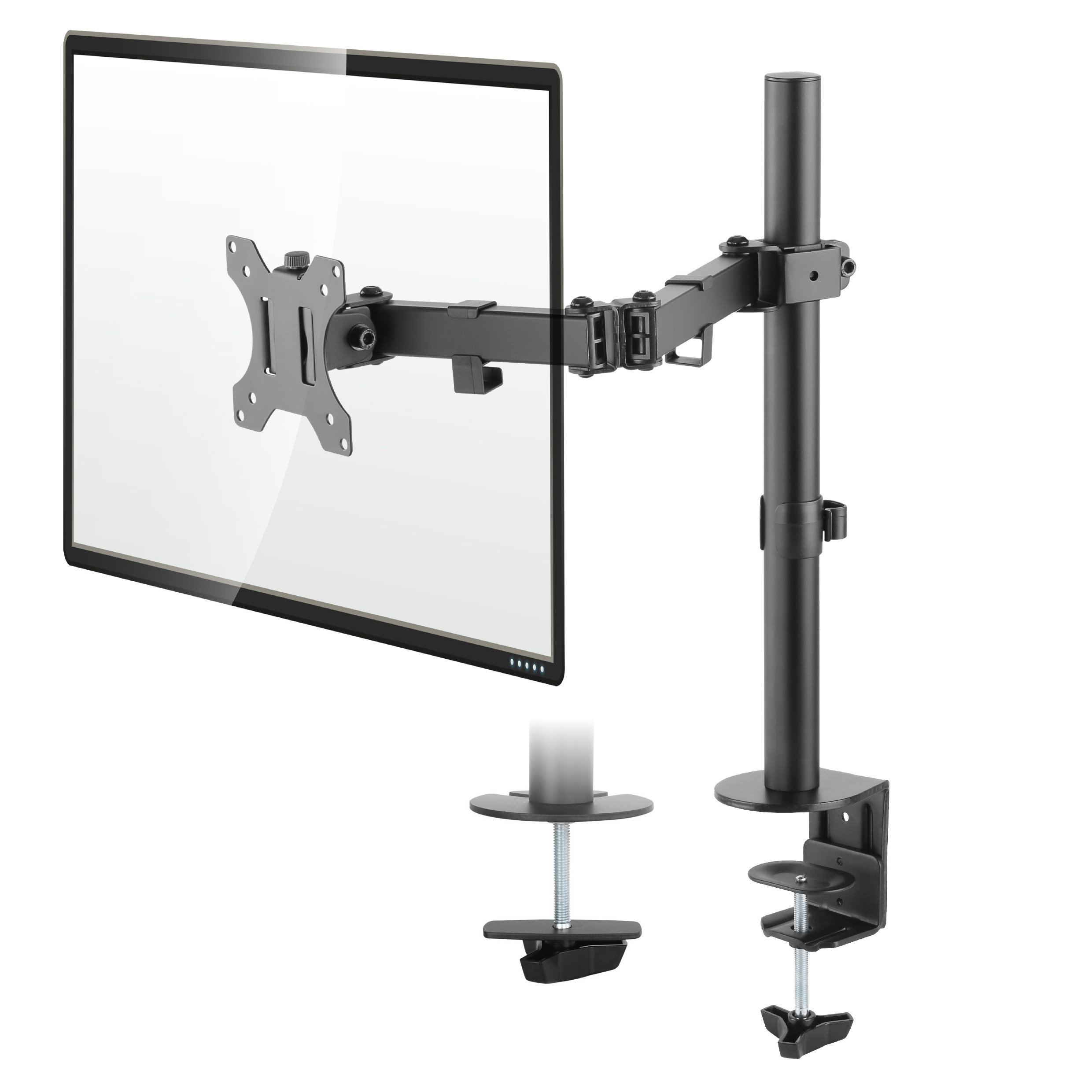 TTAP Black Tilt Pole Mount for 13" - 32" LCD Screens Holds up to 8 kg ...