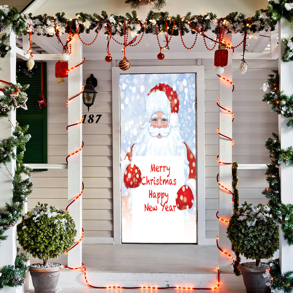 The Holiday Aisle® Santa Door Door Mural & Reviews | Wayfair