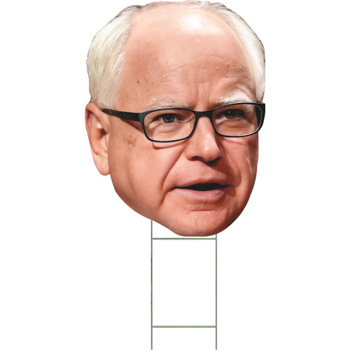 Wet Paint Printing H38231 Tim Walz Big Head Yard Sign Waterproof ...