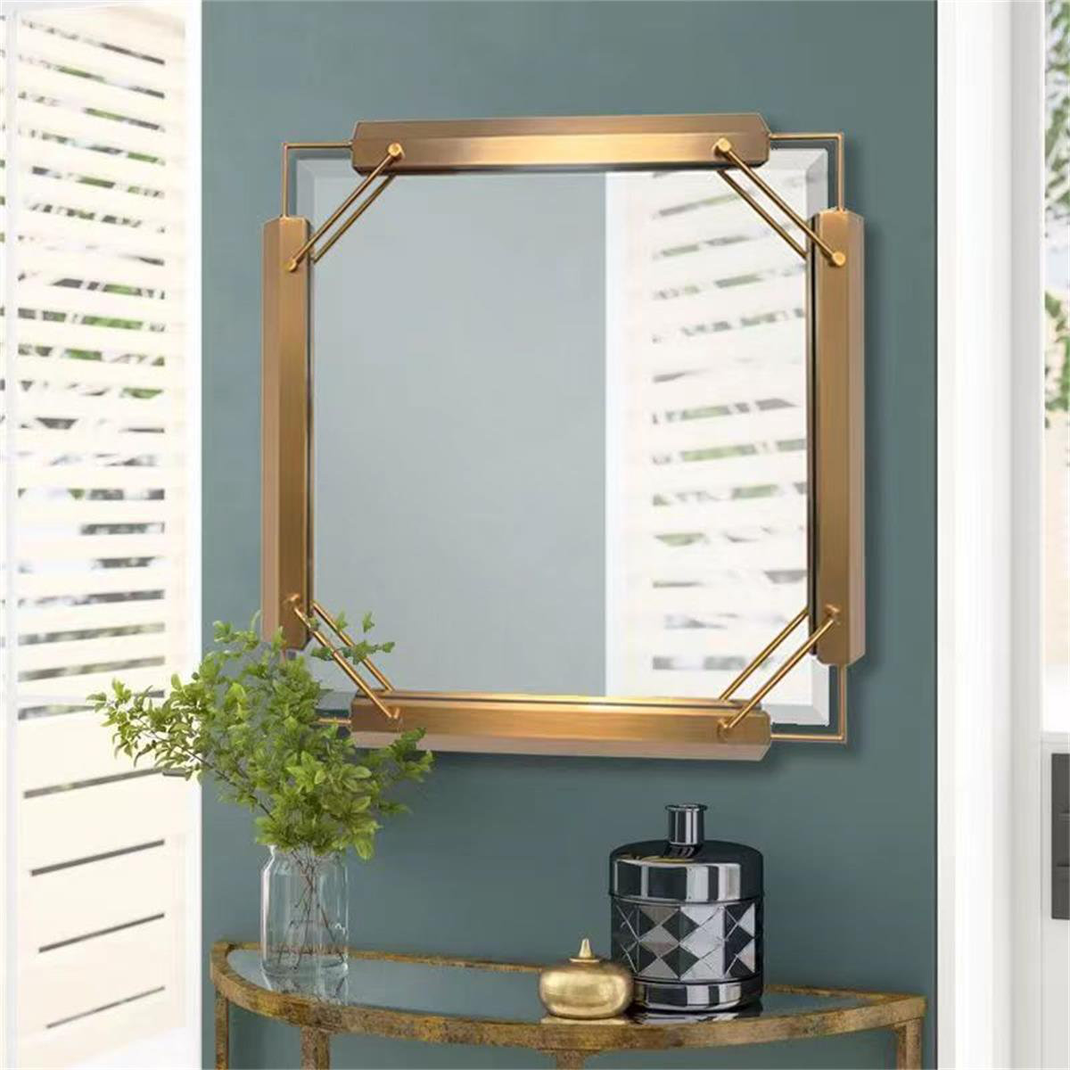 Everly Quinn Metal Flat Wall Mirror Wayfair Canada