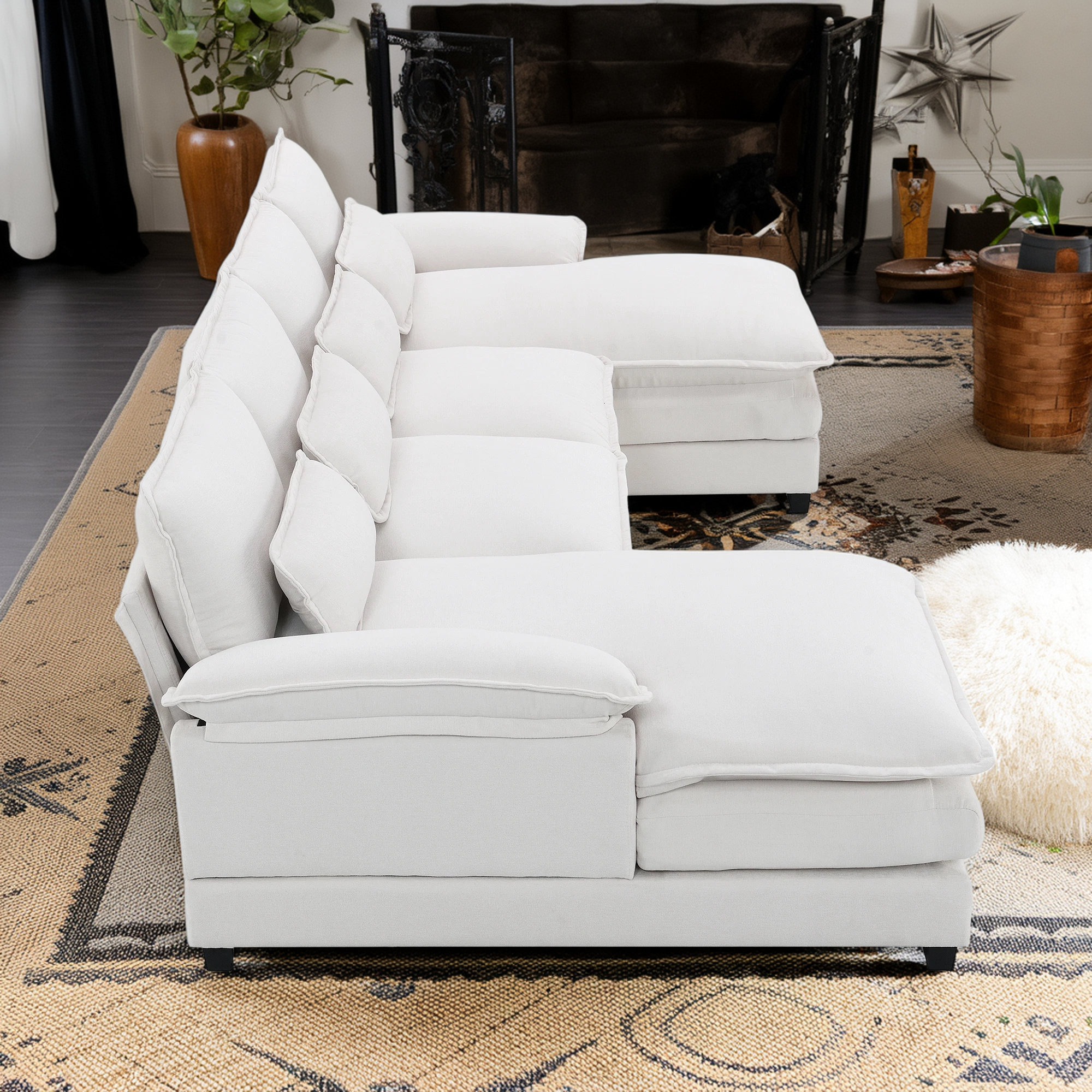 Latitude Run® 110*55 Inch Modern U-Shaped Modular Sofa, 6-Seater ...