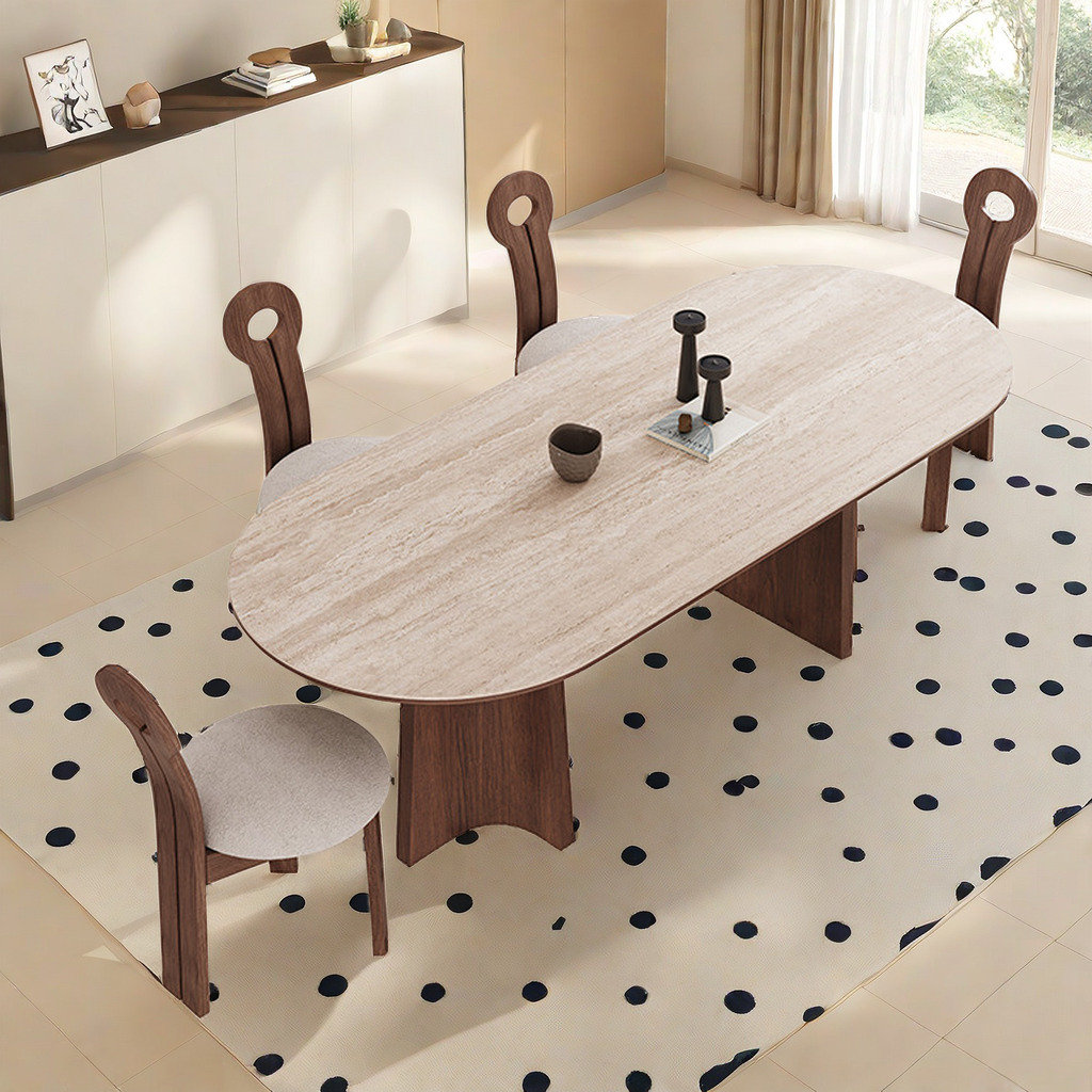 Greyleigh Oval Minimalist Dining Table And Chairs Oval Dining Set | Wayfair