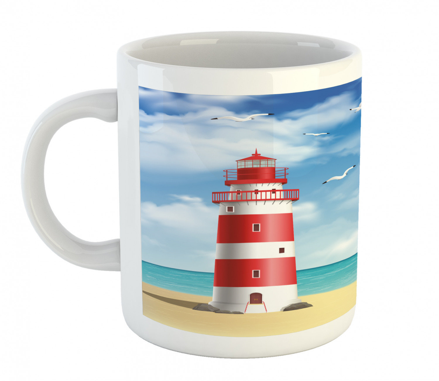 East Urban Home Beach Coffee Mug | Wayfair