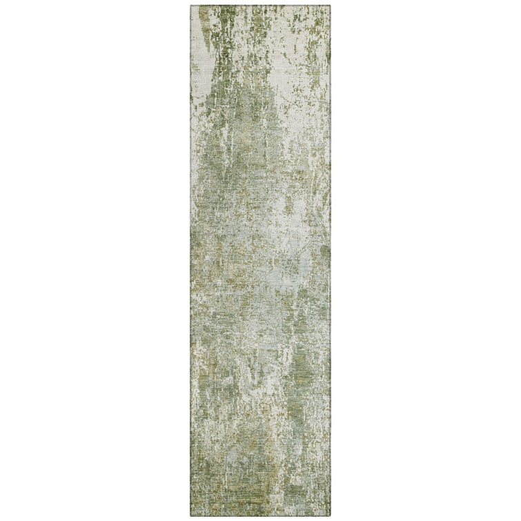 Bungalow Rose Machine Washable Indoor/Outdoor Xhevrie Aloe Rug ...