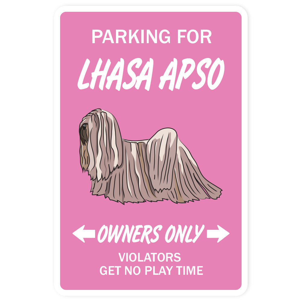 SignMission Lhasa Apso Novelty Sticker Dog Pet Parking Sign | Wayfair