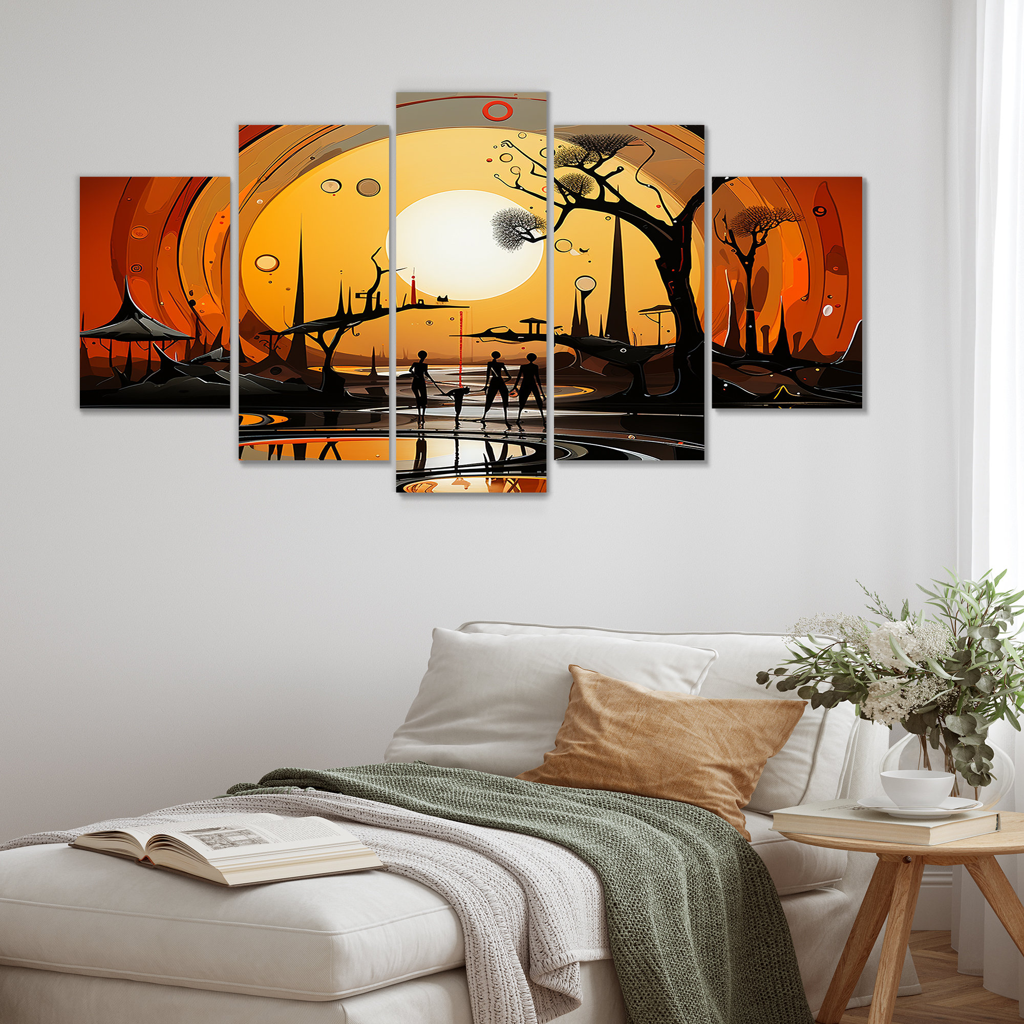Lark Manor™ African Vision Unity Of Soul - African Art Wall Art 5 Piece ...