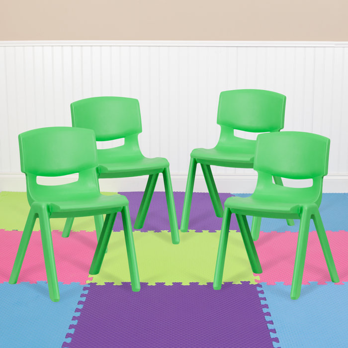 Flash Furniture Stacking Classroom Chair ( Set of 4 ) & Reviews | Wayfair