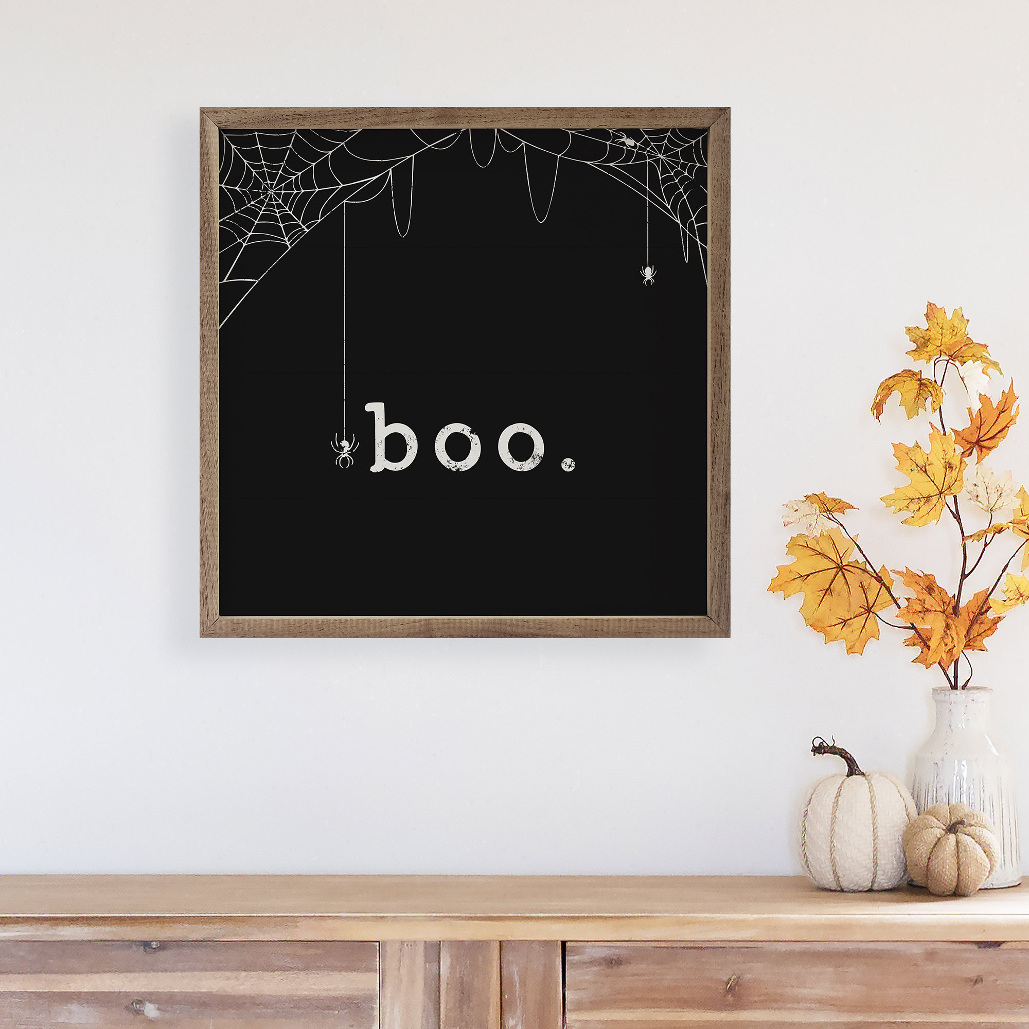 The Holiday Aisle® White Boo Spiderweb Black - Wayfair Canada
