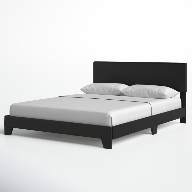 Wade Logan® Avel Simple Rectangular Upholstered Platform bed & Reviews ...