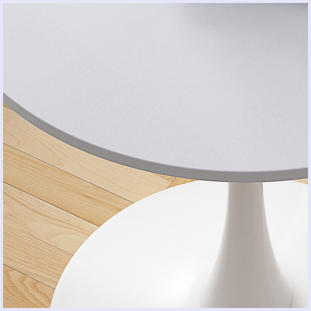 Wrought Studio™ Modern Round Dining Table with Metal Base | Wayfair