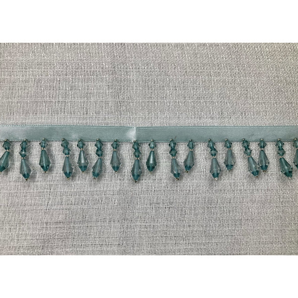 Rose Lace And Braid Lucite Crystal Beaded Fringe 1.5" Width Trim Sold ...