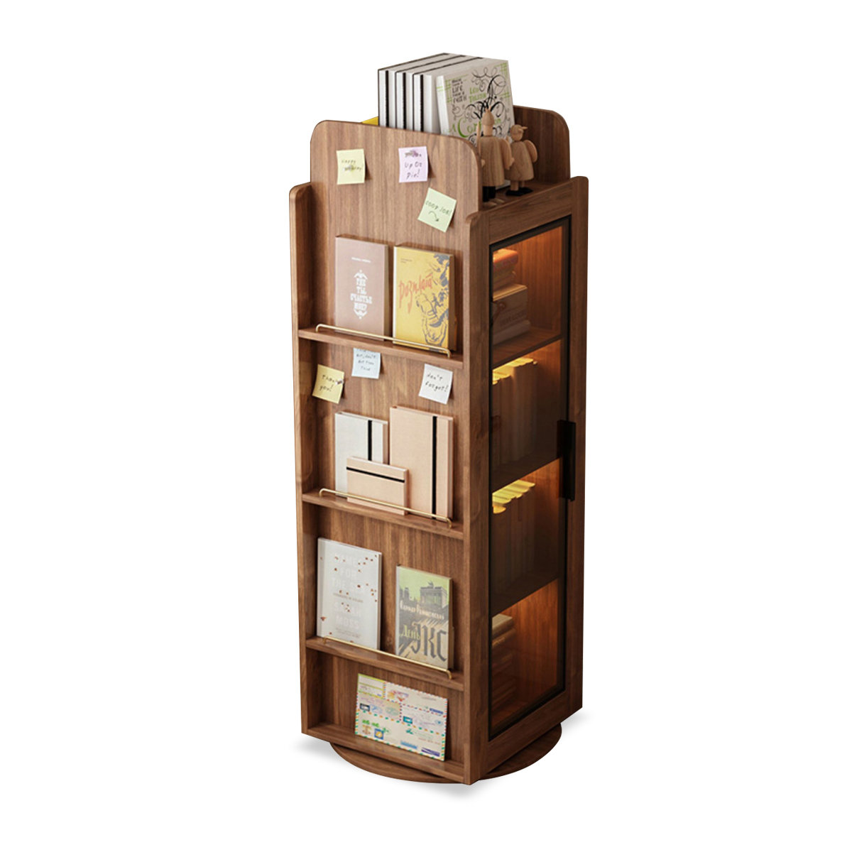 junming Nut-brown Solid Wood Display Cases | Wayfair