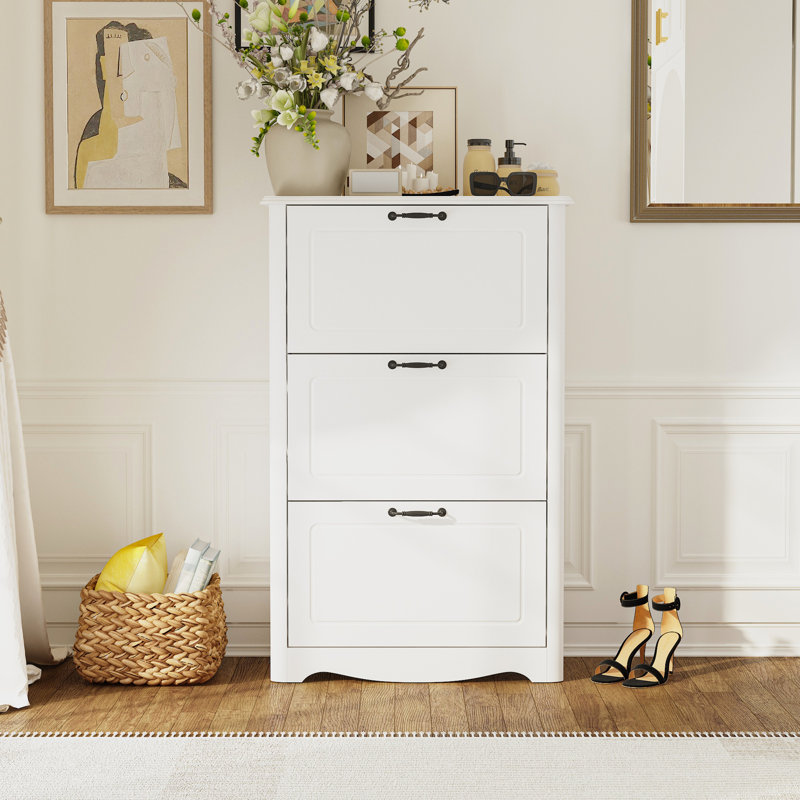 Lark Manor™ 3-Tipping- Drawer Shoe Storage Cabinet | Wayfair