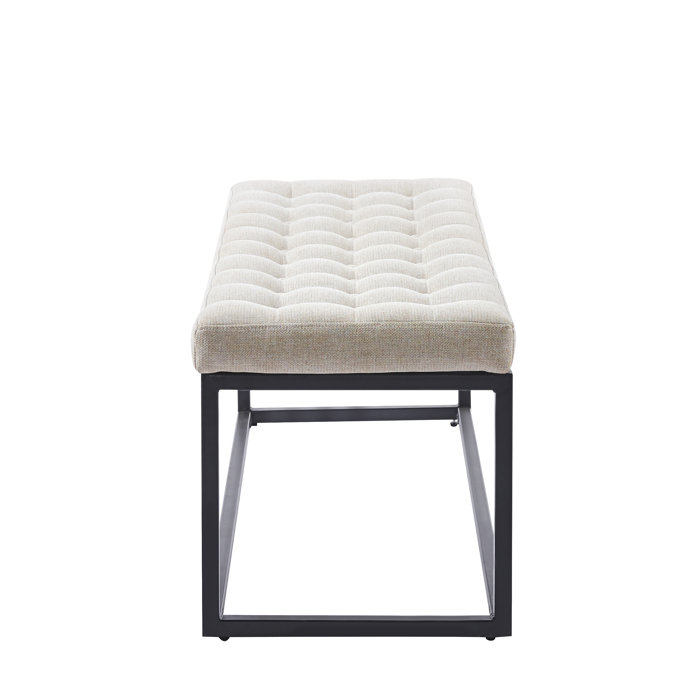 Ebern Designs Shauny Fabric Bench with Metal Legs & Reviews | Wayfair