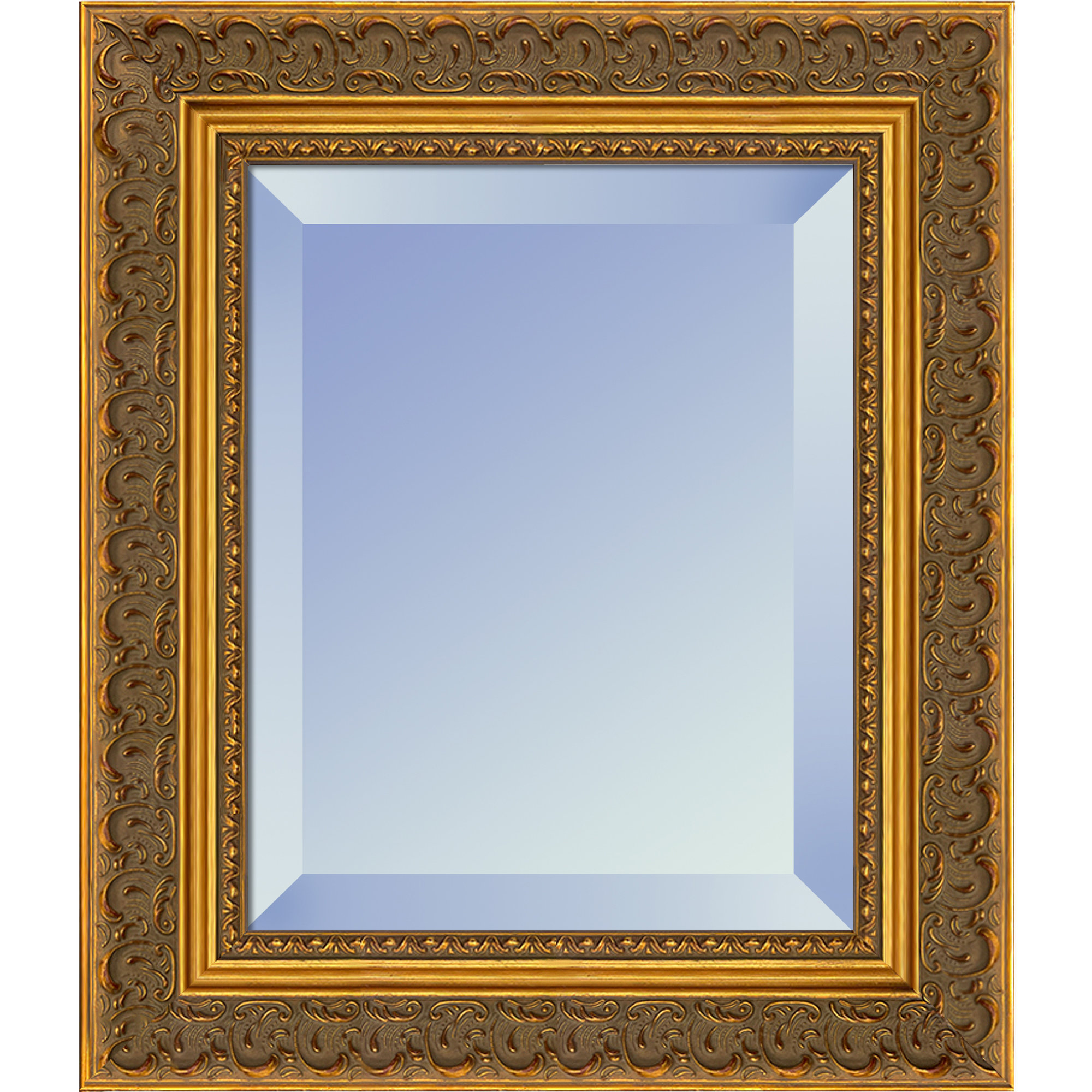 Astoria Grand Veney Traditional Baroque Antique Gold Framed Beveled ...