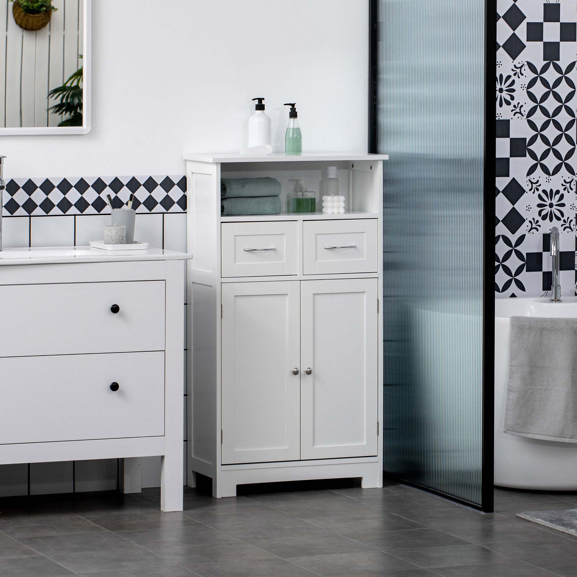 Red Barrel Studio® Bathroom Cabinet Organizer, Freestanding Small ...