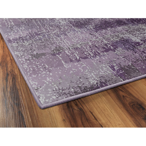Wrought Studio Medfield Plum, Vintage Abstract Purple Area Rug ...