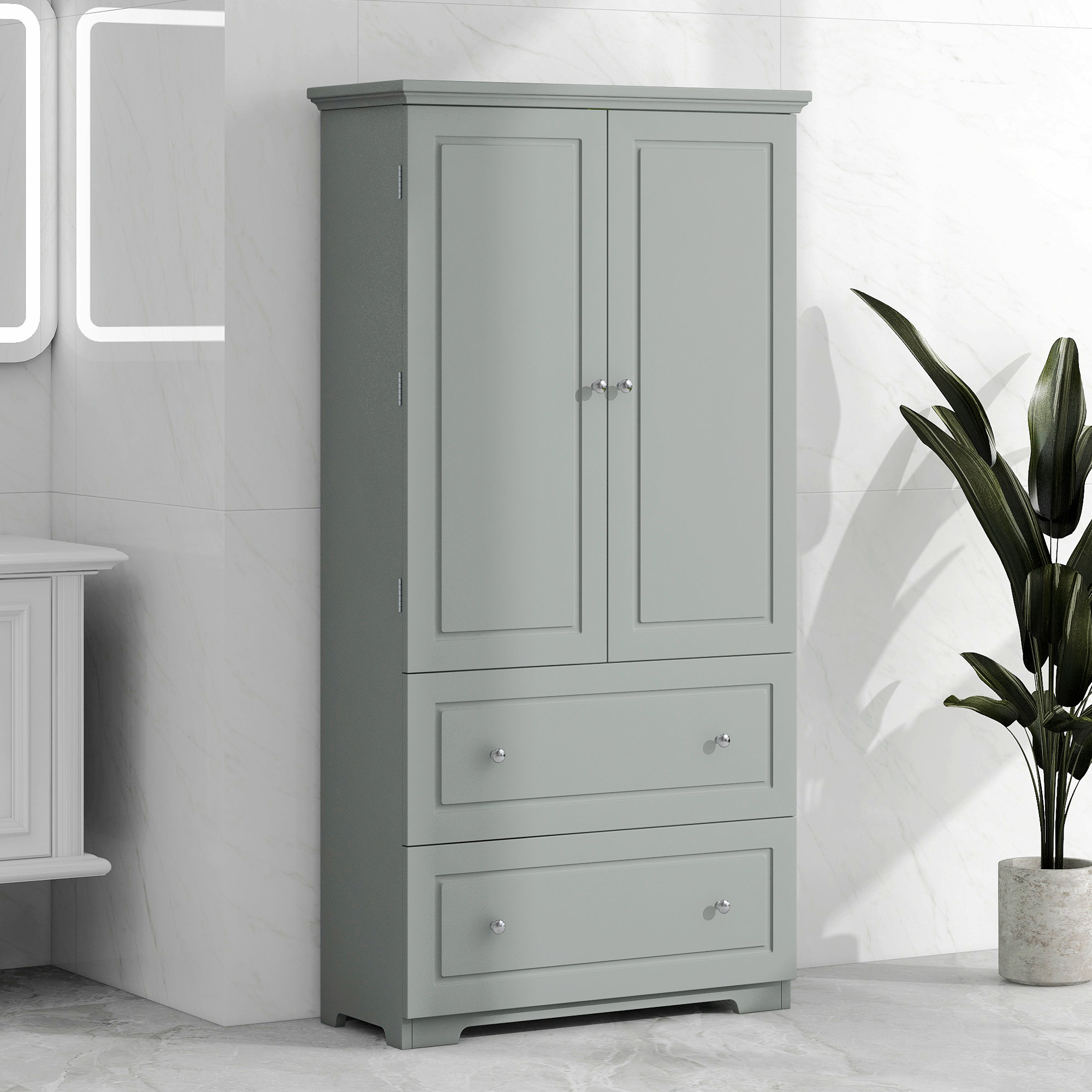 Rebrilliant Mithilesh Mdf Bathroom Storage Wayfair