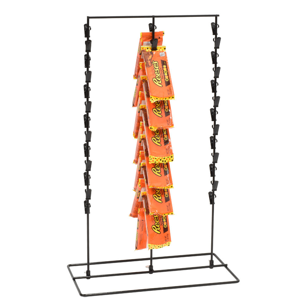 WFX Utility™ 24" H X 15" W - Black Triple Clipping Counter Display Rack ...
