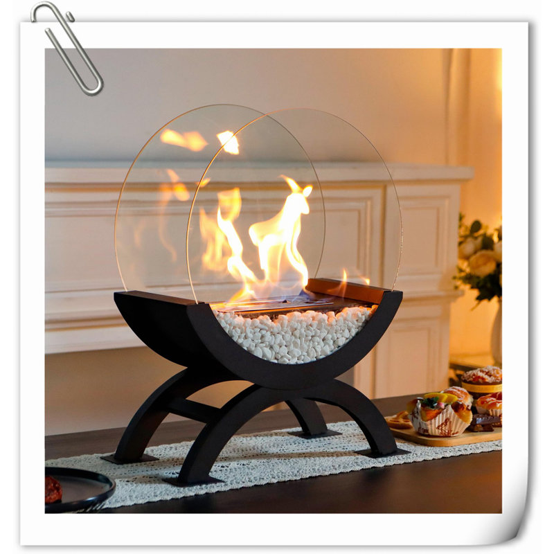 GLOBAL GIRLS LLC Tabletop Fire Tabletop Fireplace with Flame Guard ...