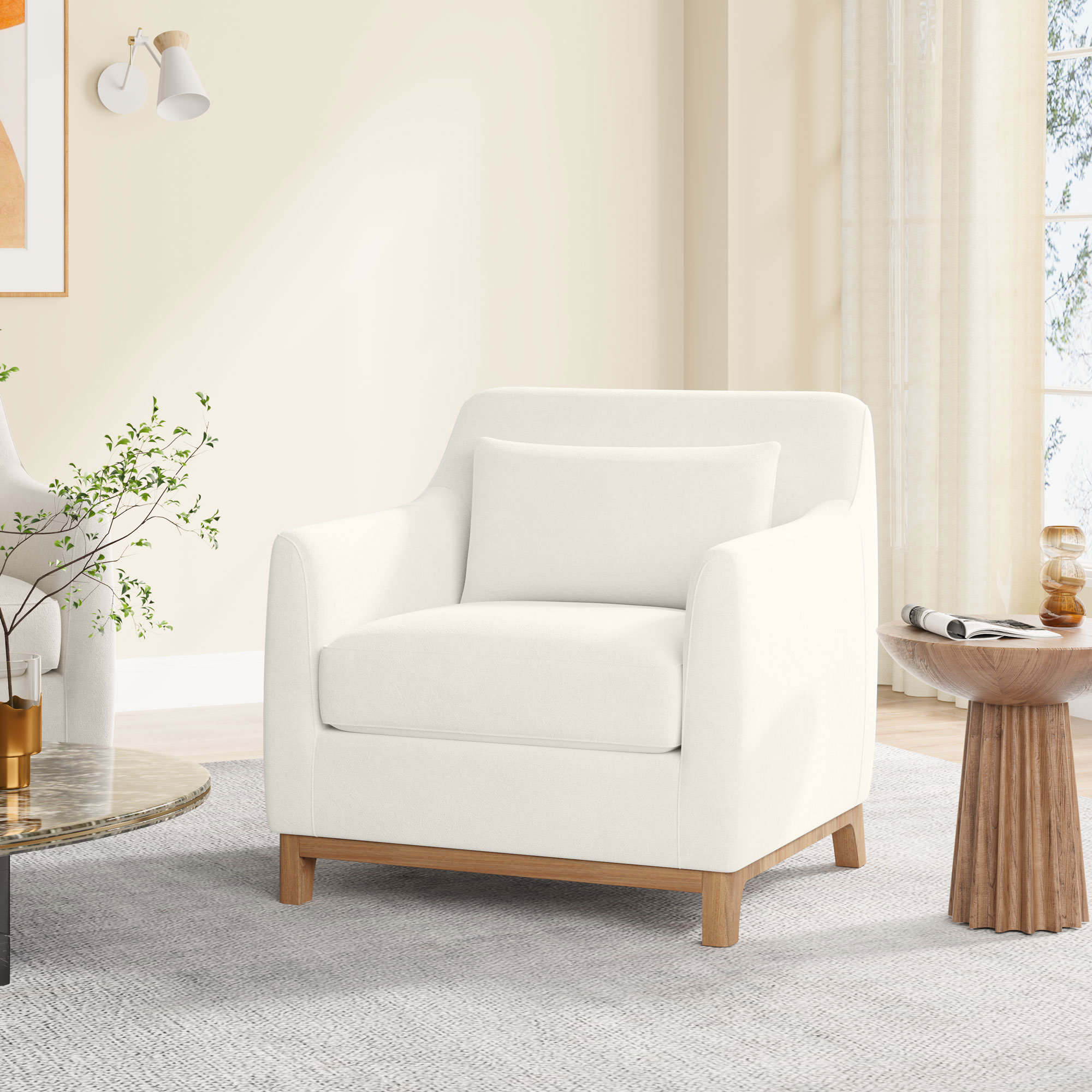 Latitude Run® Brizia 31.65" Accent Armchair for Living Room, Bedroom ...