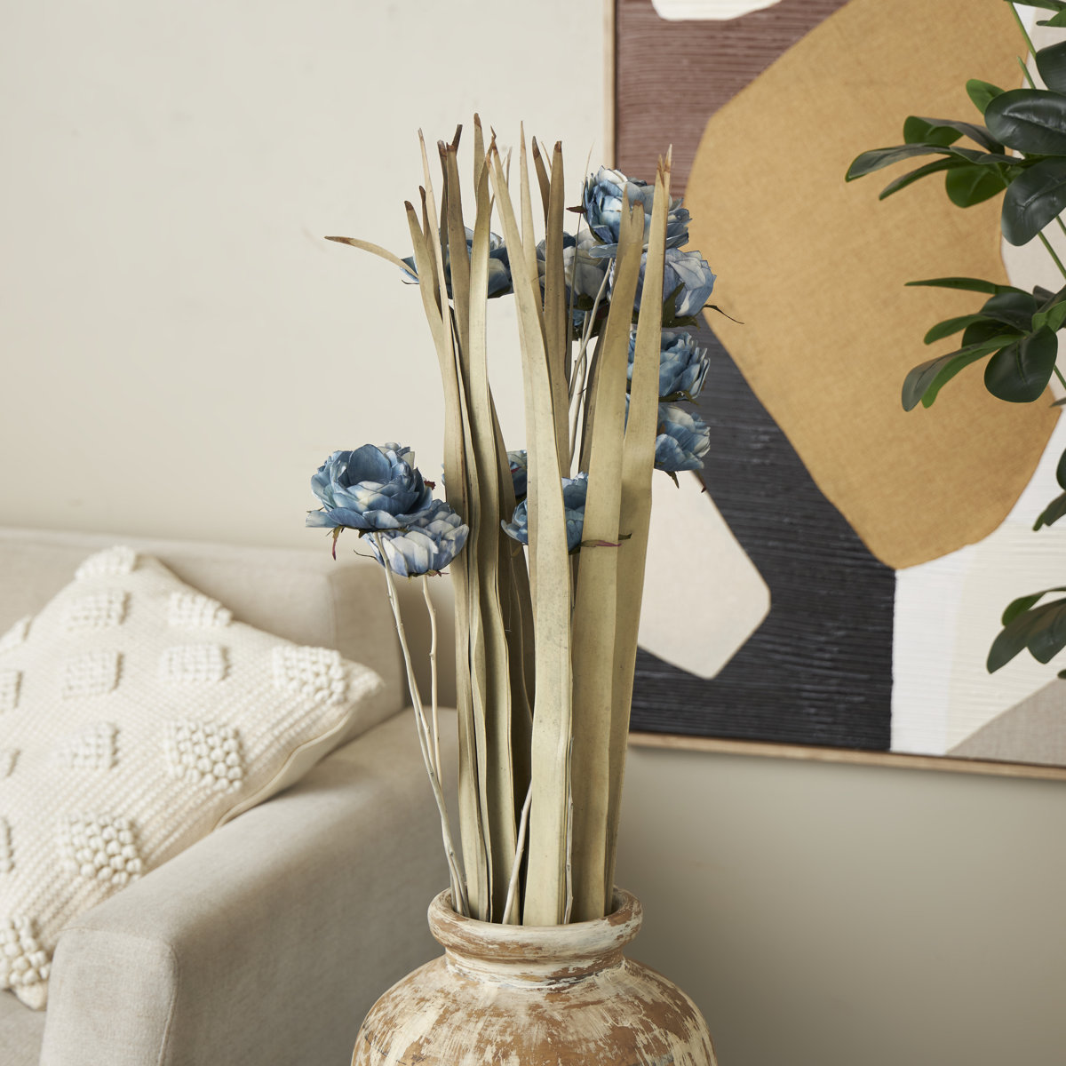 Primrue Eloise Cole And Grey Dried Plant Tall Natural Foliage With ...