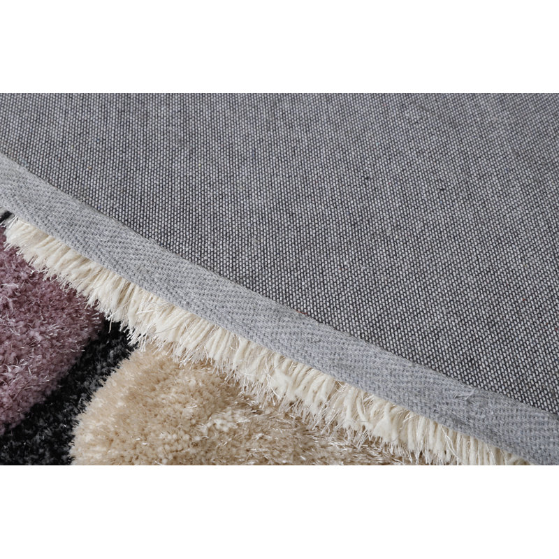 Latitude Run® Corey-Leigh Abstract Shag Pink/Gray/Beige Area Rug | Wayfair